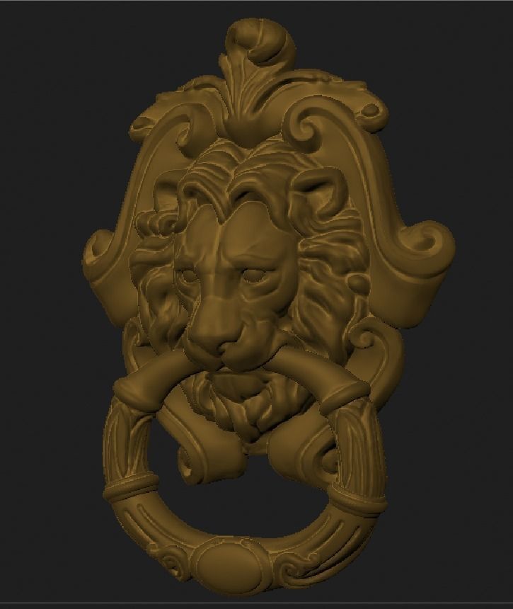 KNOCKER ornate bronze door 3D model 3D printable | CGTrader