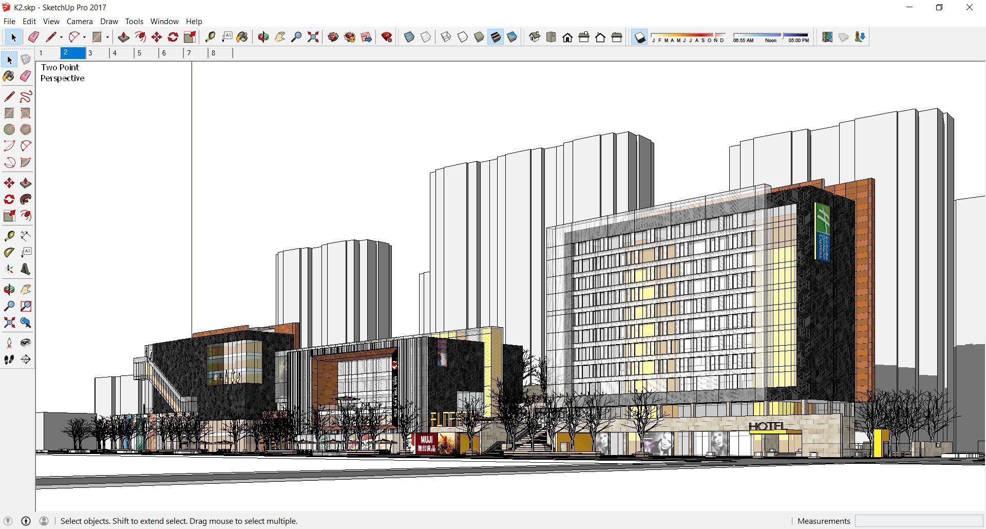 Sketchup Commercial Office Complex K2 3D model | CGTrader