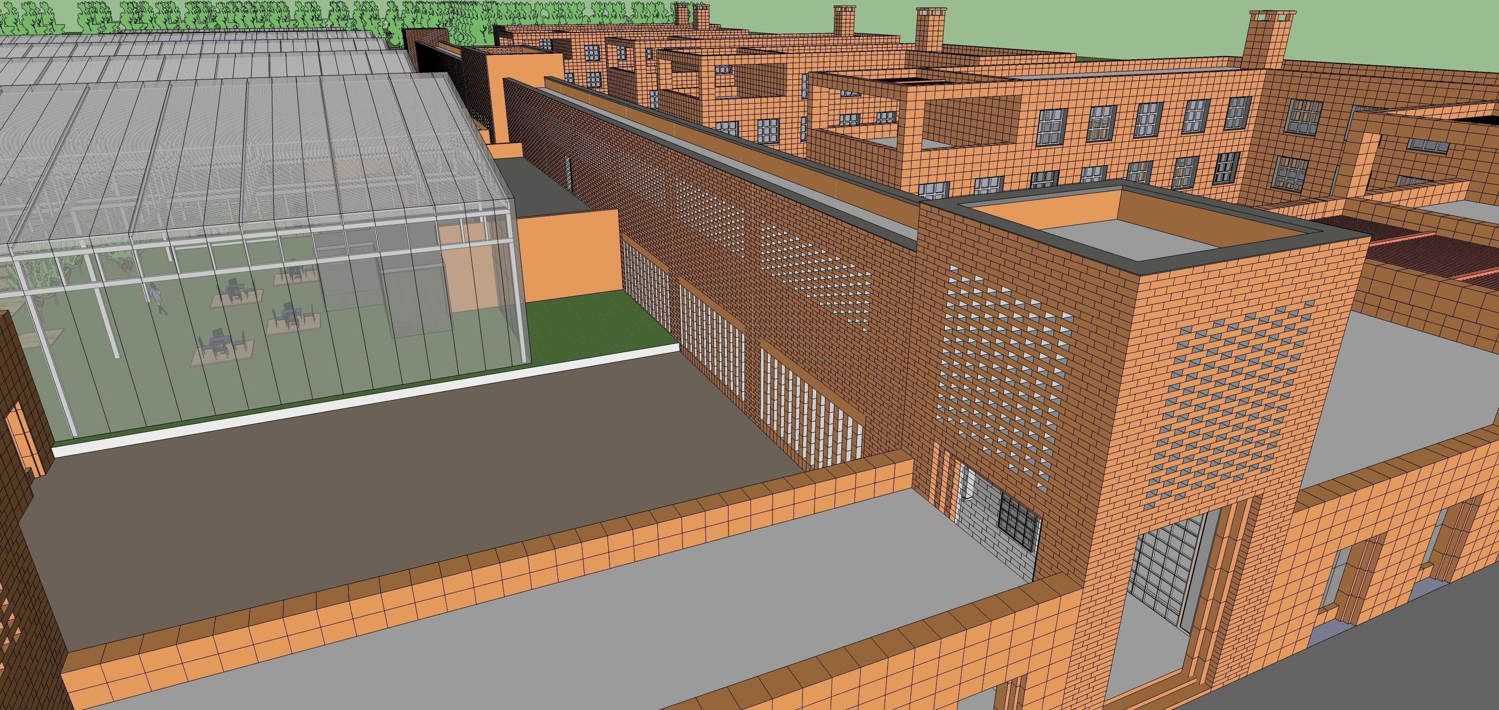 Sketchup Traditional complex and greenhouse K5 3D model | CGTrader