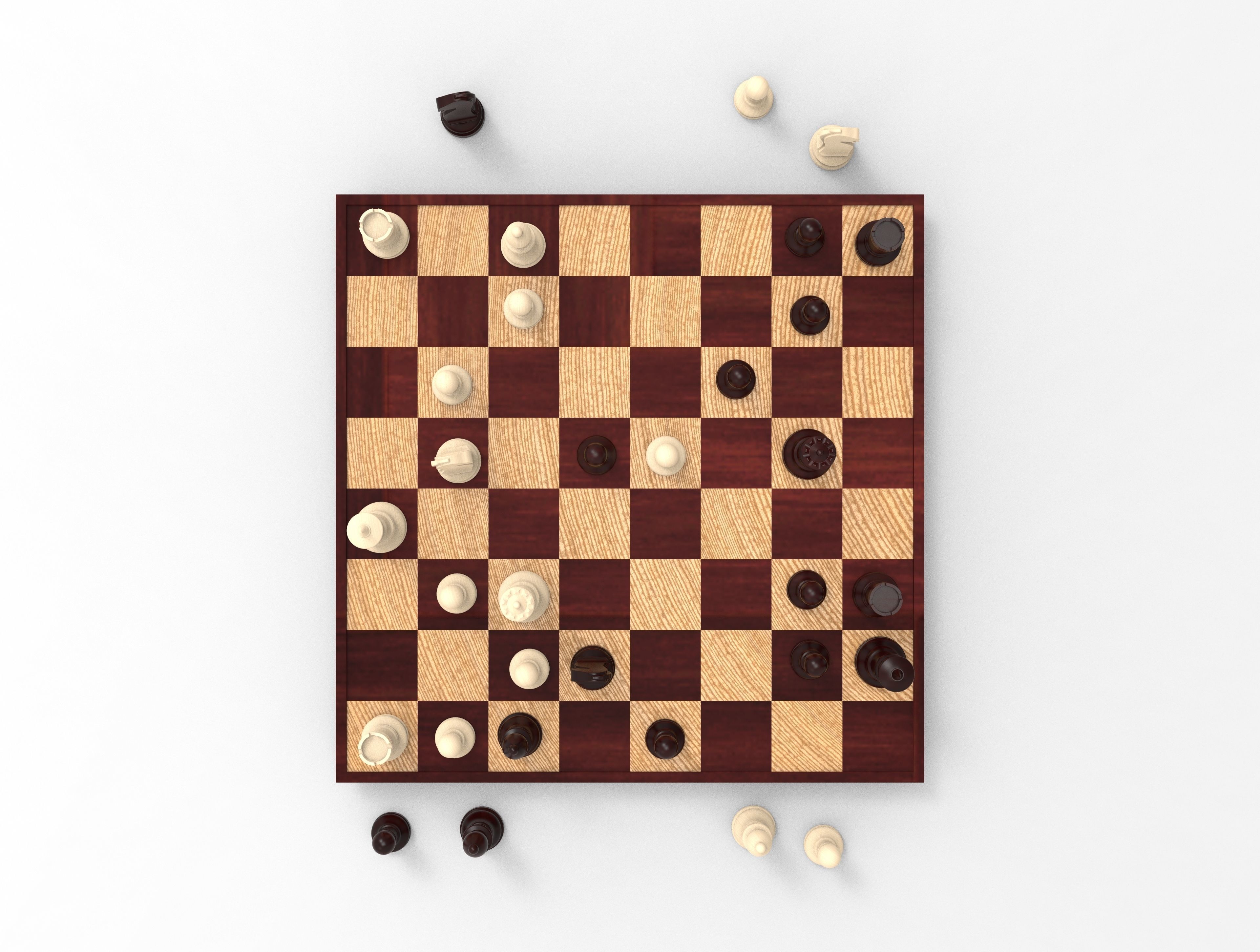Chess board 3D model 3D printable | CGTrader