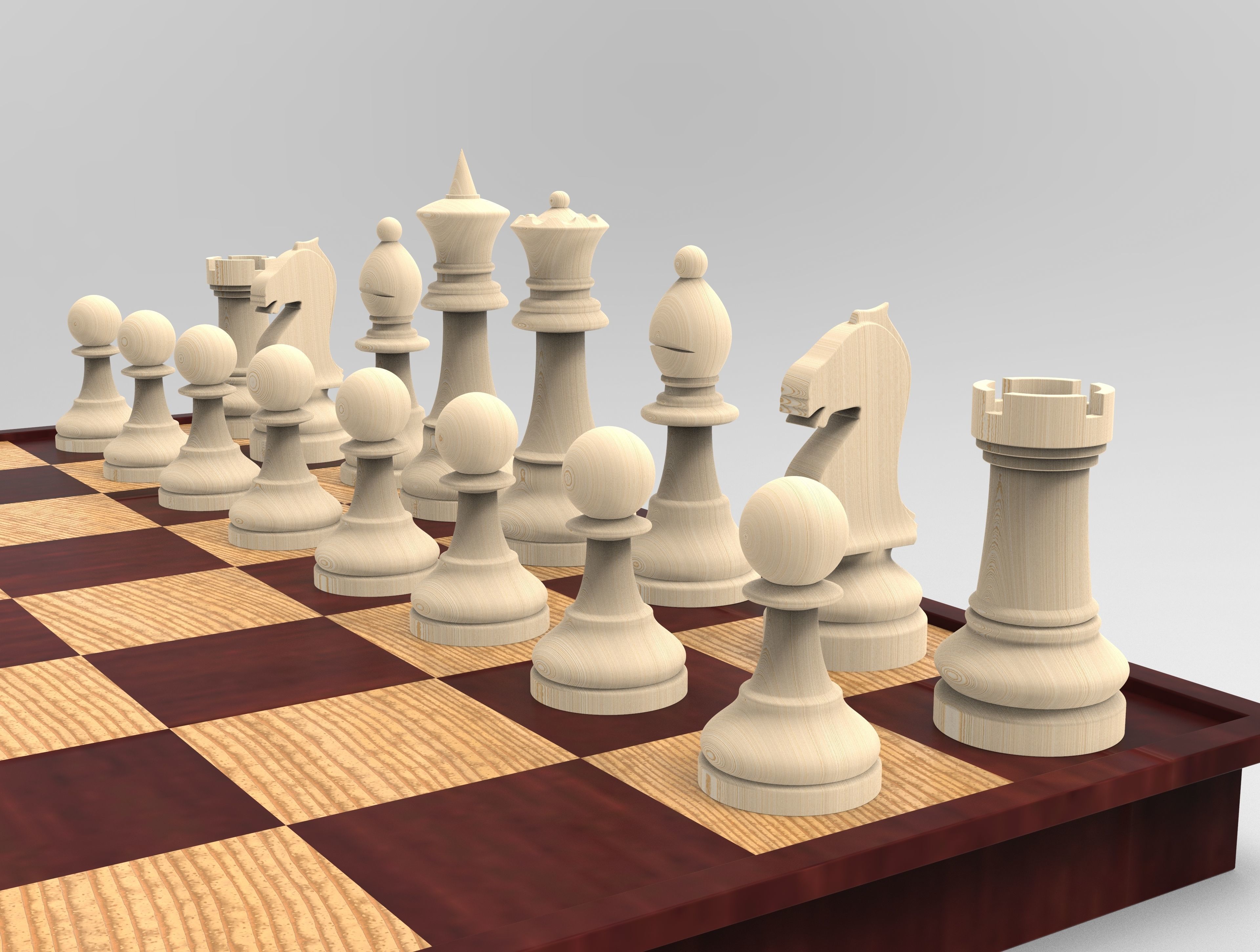 Chess board 3D model 3D printable | CGTrader