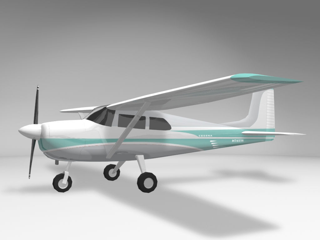 Cessna 175 Skylark Aircraft 3D model | CGTrader