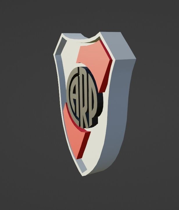 FIGURA DE ESCUDO DE RIVER PLATE MEDIDAS 20 X 16MM 3D model | CGTrader