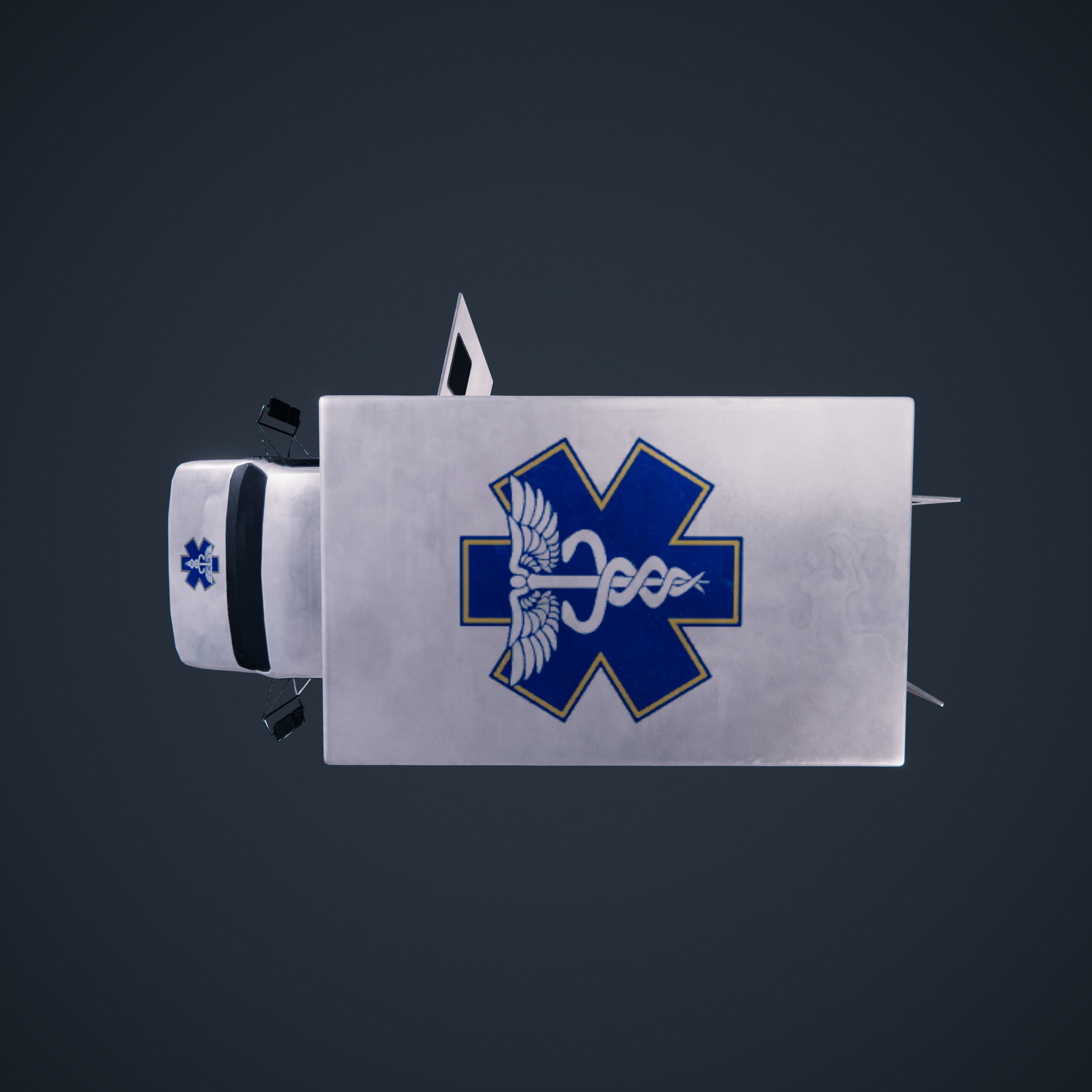 3D model Ambulance Box Truck Rigged INTERIOR EXTERIOR VR / AR / low ...