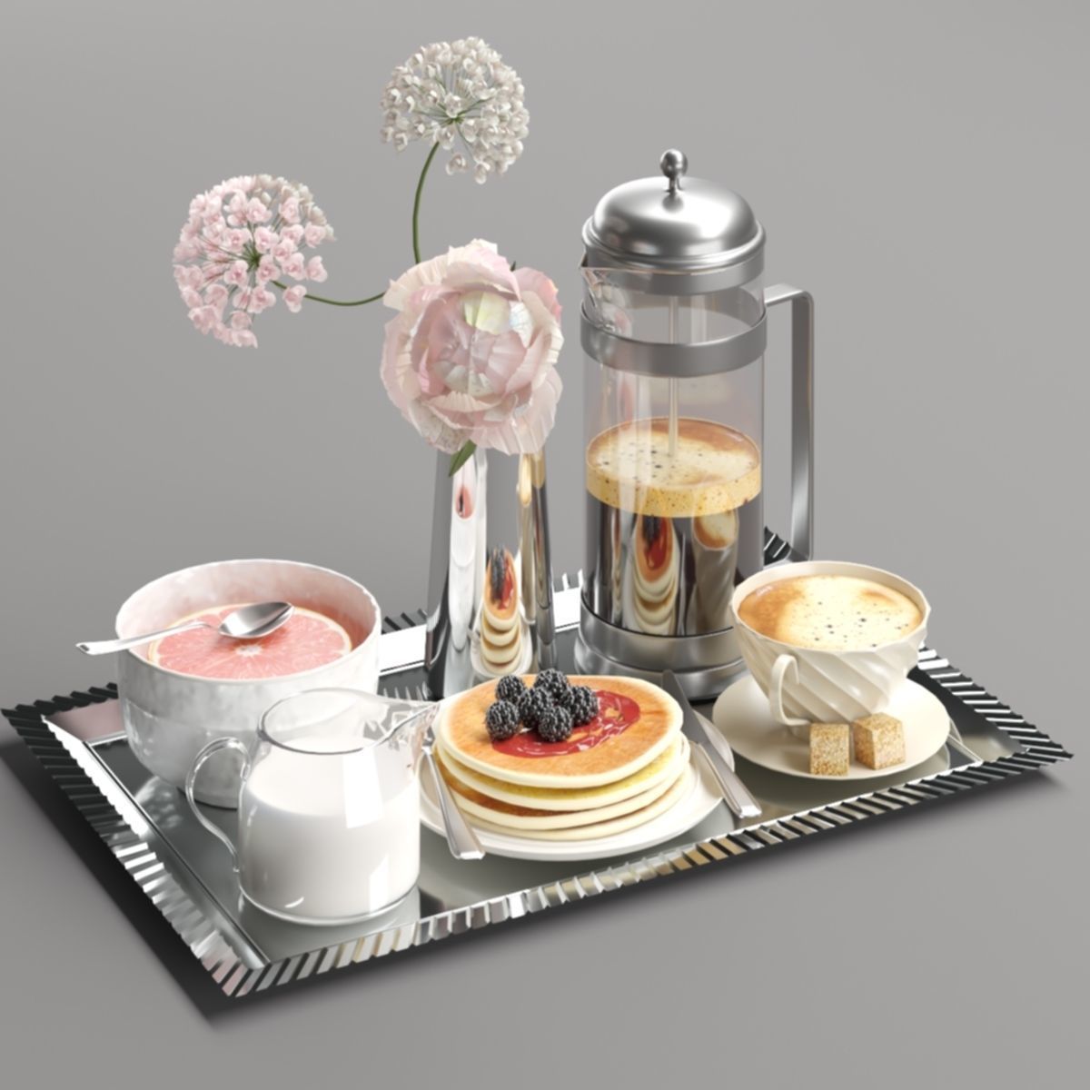 afternoon tea 3D model | CGTrader