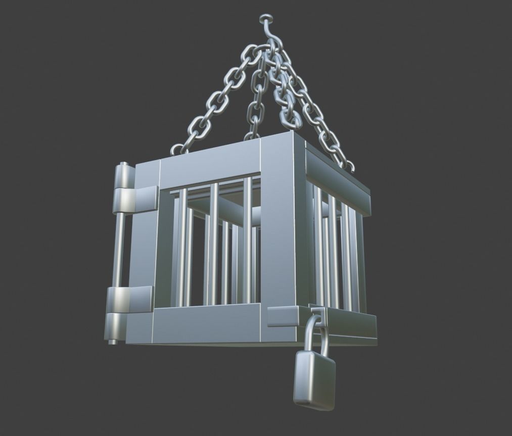 Cartoon Cage 3D model | CGTrader