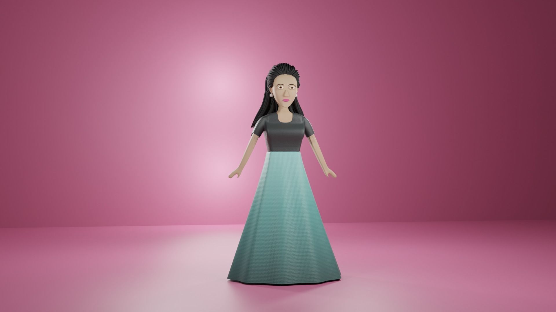 Cute Girl free VR / AR / low-poly 3D model | CGTrader