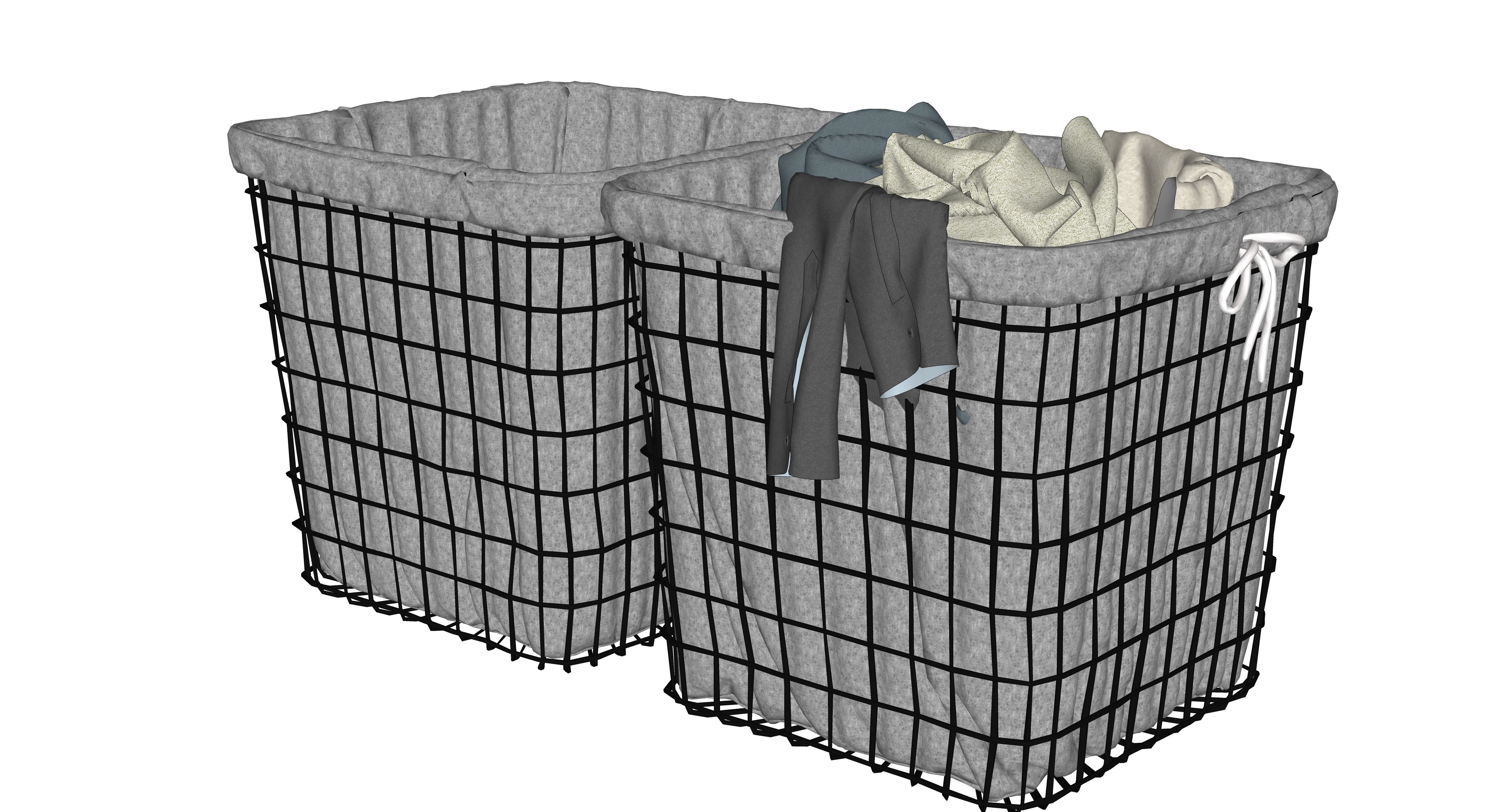 3D model basket two laundry baskets VR / AR / low-poly | CGTrader