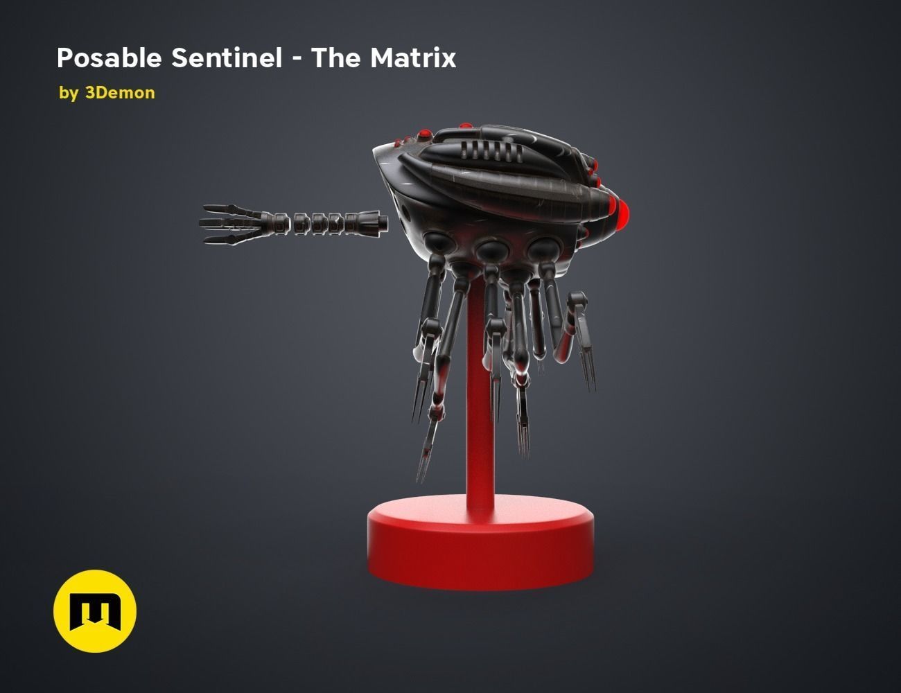 Posable Sentinel - The Matrix 3D model 3D printable | CGTrader