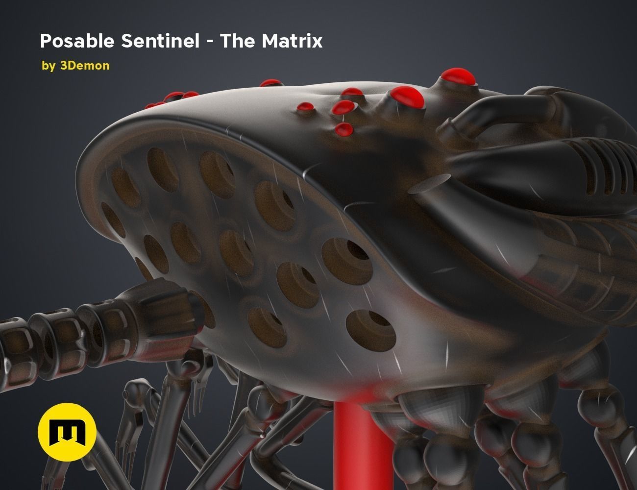 Posable Sentinel - The Matrix 3D model 3D printable | CGTrader