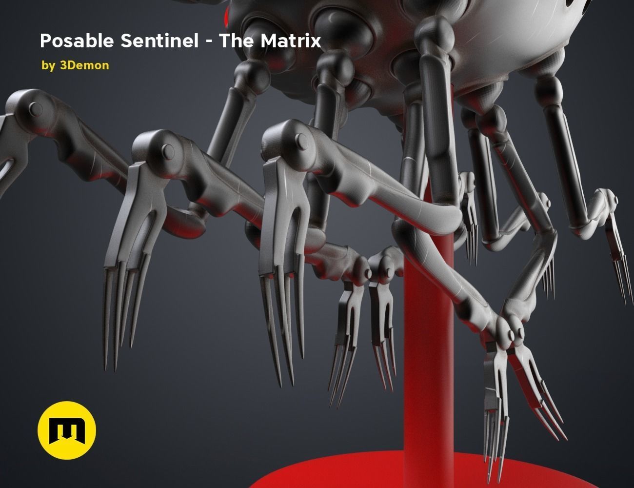 Posable Sentinel - The Matrix 3D model 3D printable | CGTrader