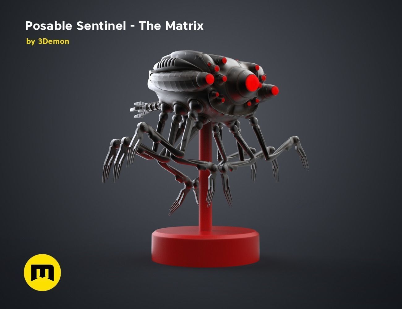 Posable Sentinel - The Matrix 3D model 3D printable | CGTrader