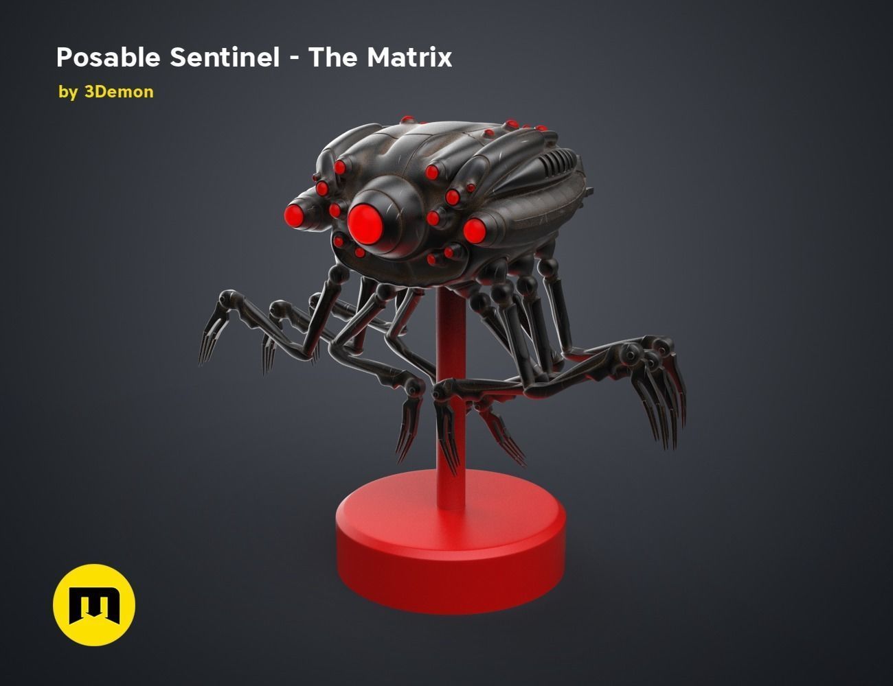 Posable Sentinel - The Matrix 3D model 3D printable | CGTrader