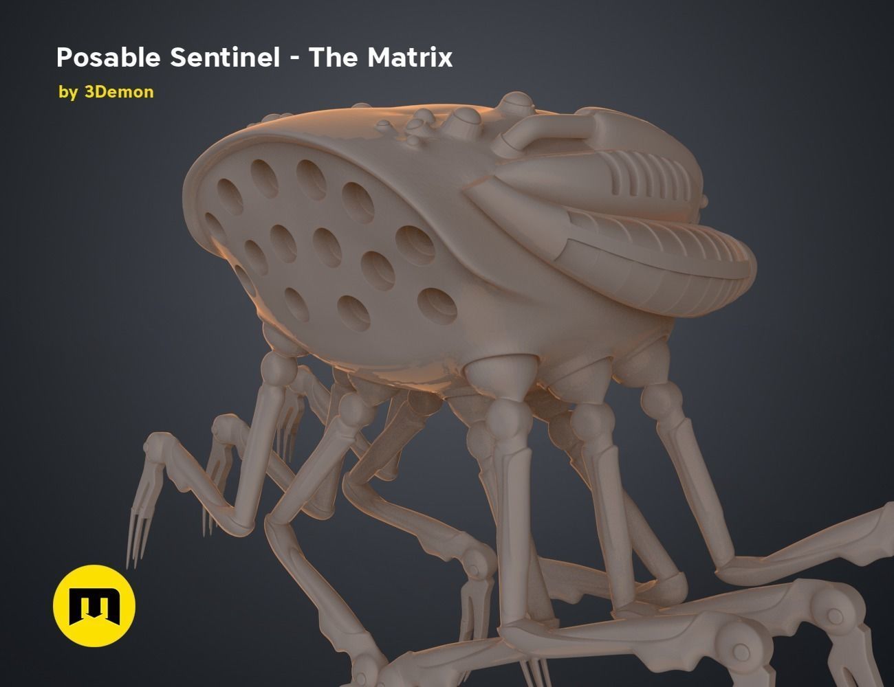 Posable Sentinel - The Matrix 3D model 3D printable | CGTrader