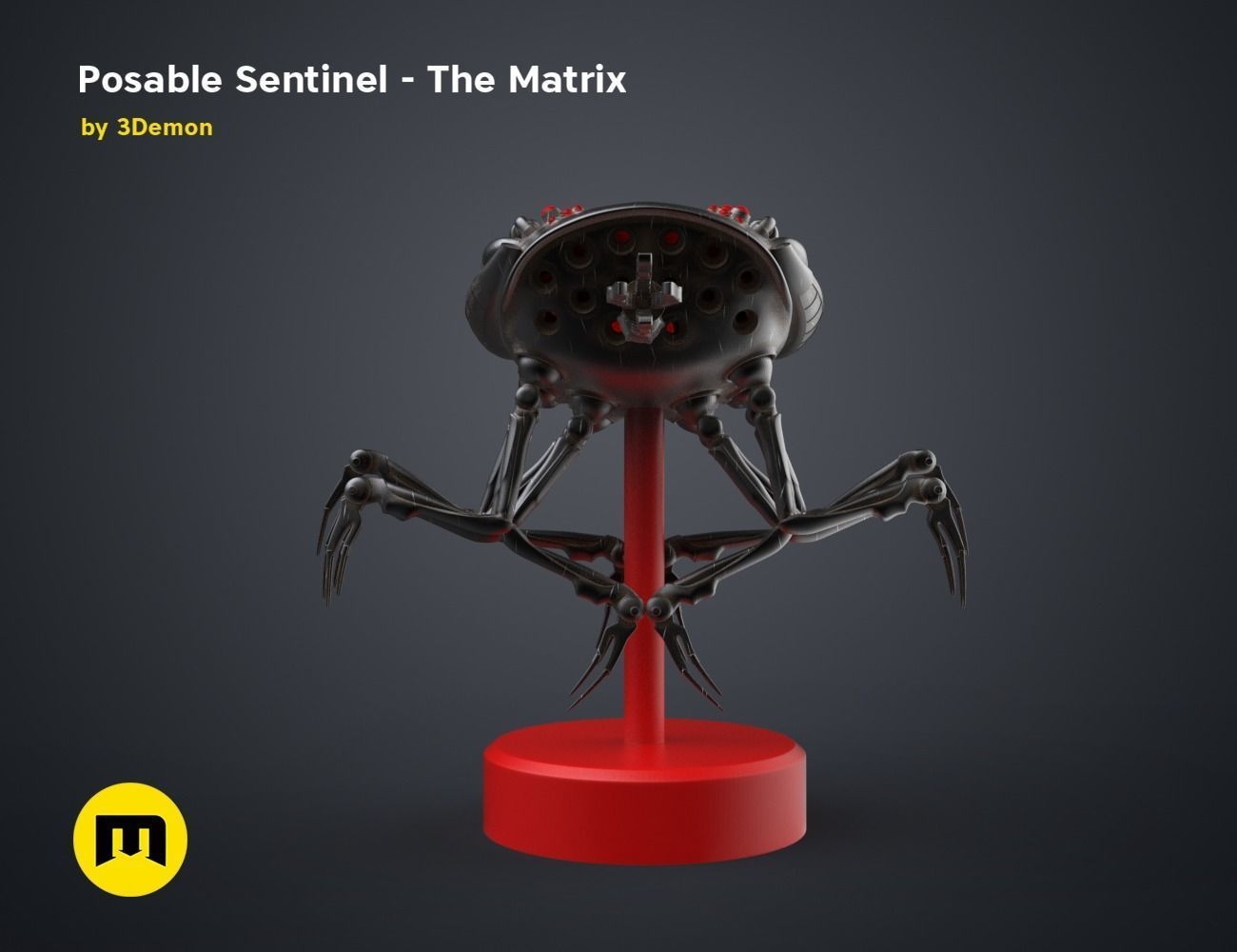 Posable Sentinel - The Matrix 3D model 3D printable | CGTrader