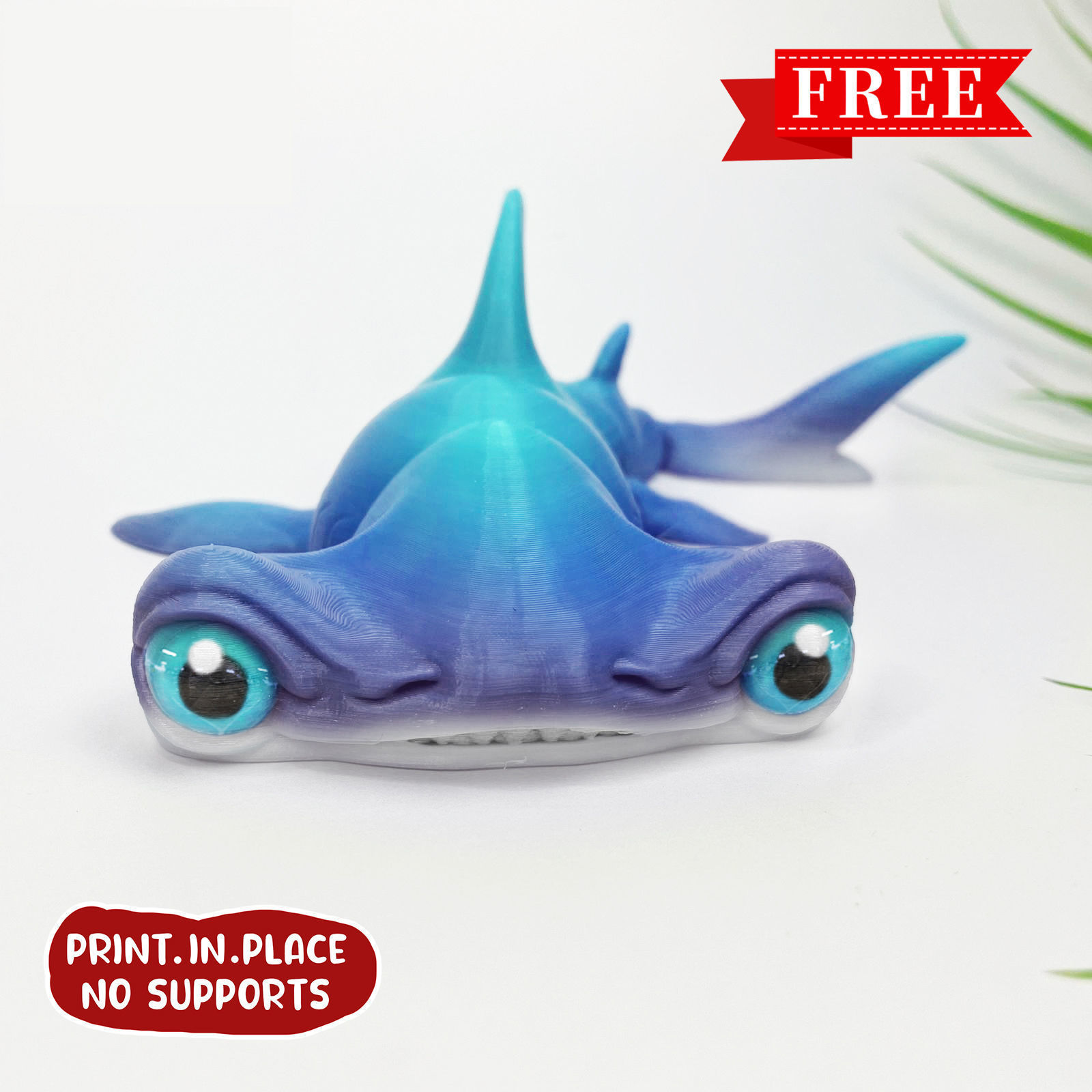 HAMMER HEAD SHARK ARTICULATED free 3D model 3D printable | CGTrader