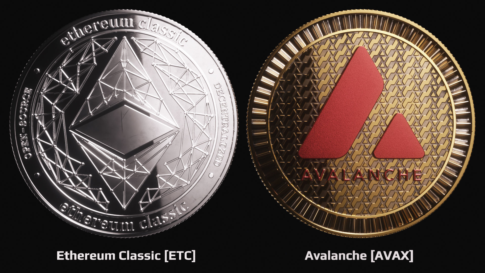 3D model 48 Cryptocurrency Coins VR / AR / low-poly | CGTrader