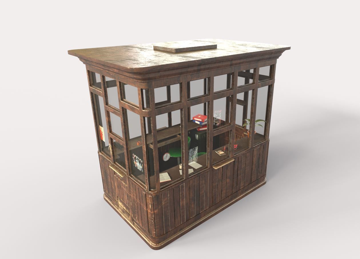 Ticket Booth 3D model | CGTrader