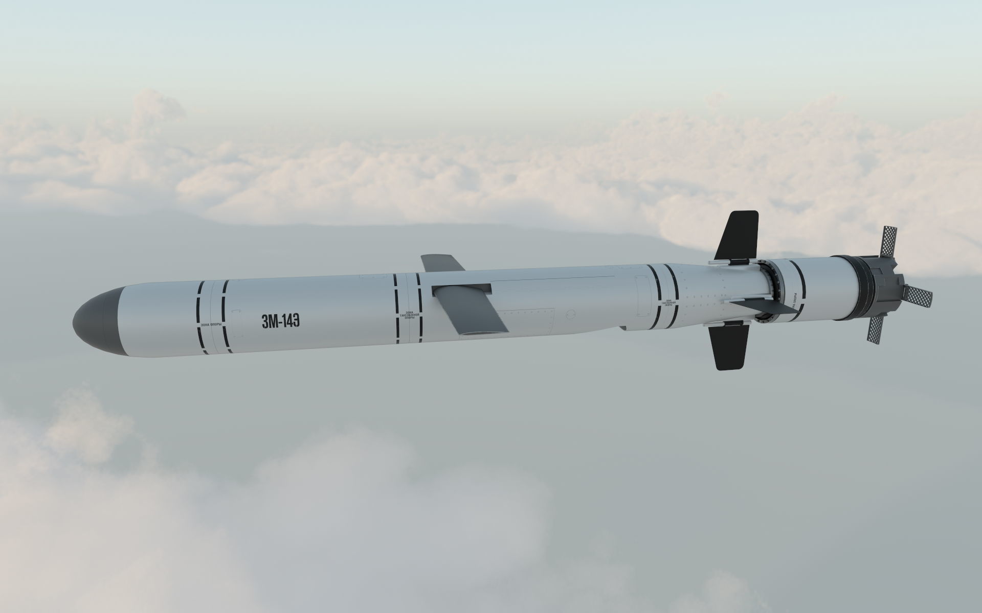 3D model 3M-54 Kalibr- 3M14 Biryuza VR / AR / low-poly | CGTrader