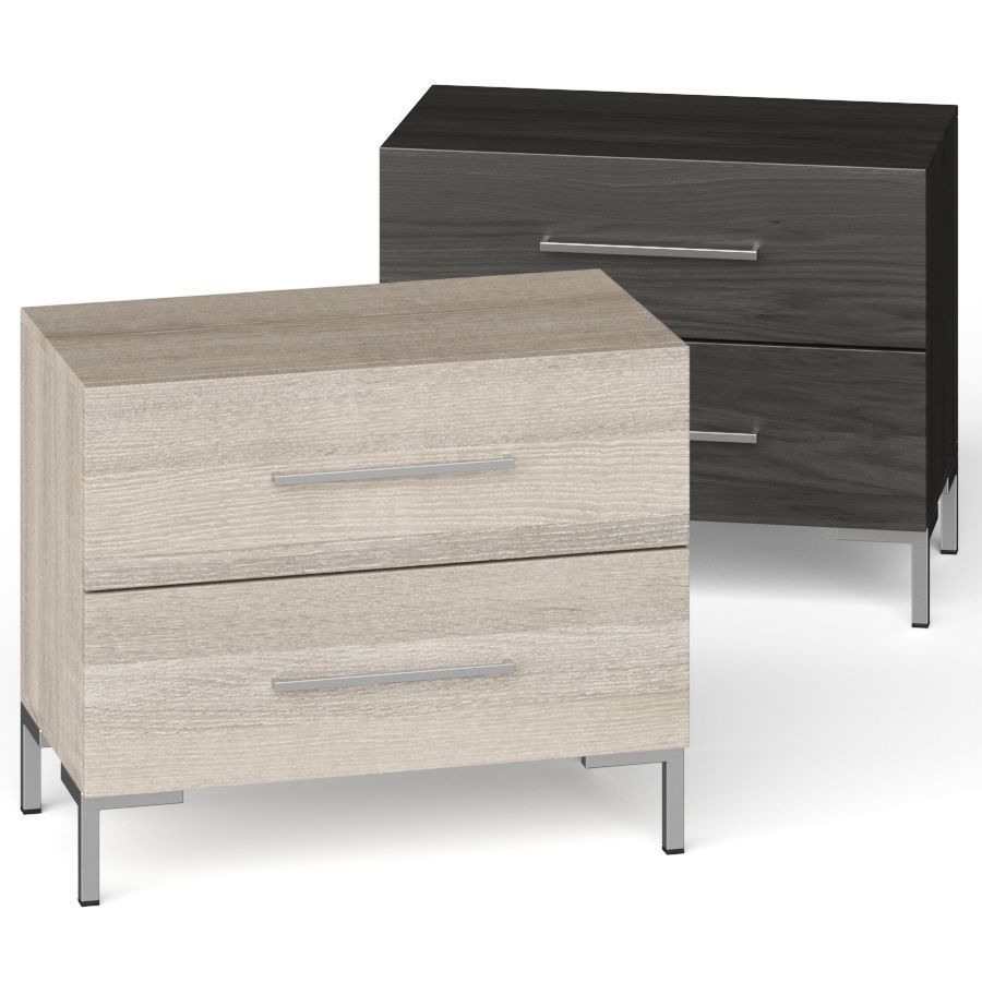 CB2 Link Wash Acacia Nightstand Bedside Table 3D model | CGTrader