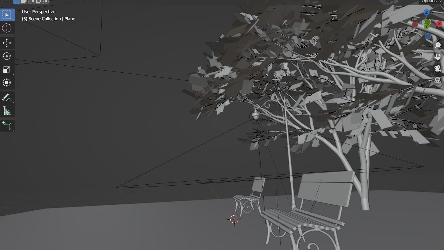 3D model Autumn Falling Leaves Project Blender VR / AR / low-poly ...