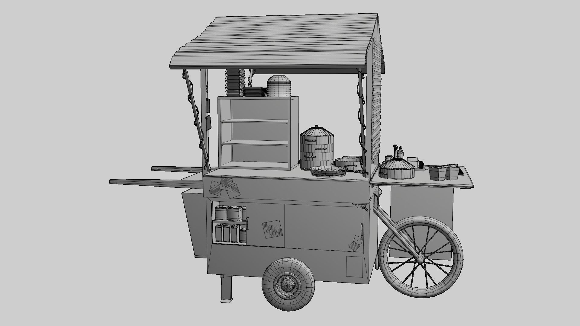 Asian Food Stand 3D model | CGTrader
