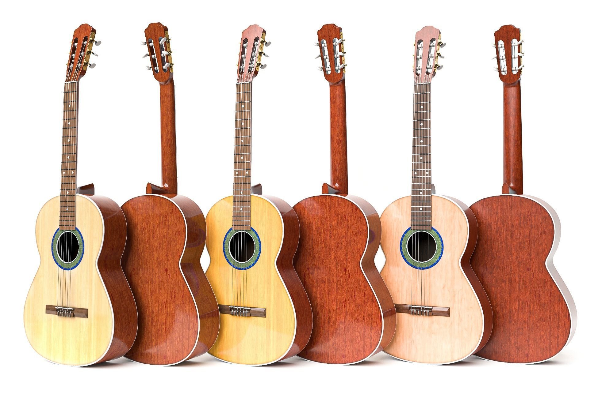 3D model Classical Guitar Collection VR / AR / low-poly | CGTrader