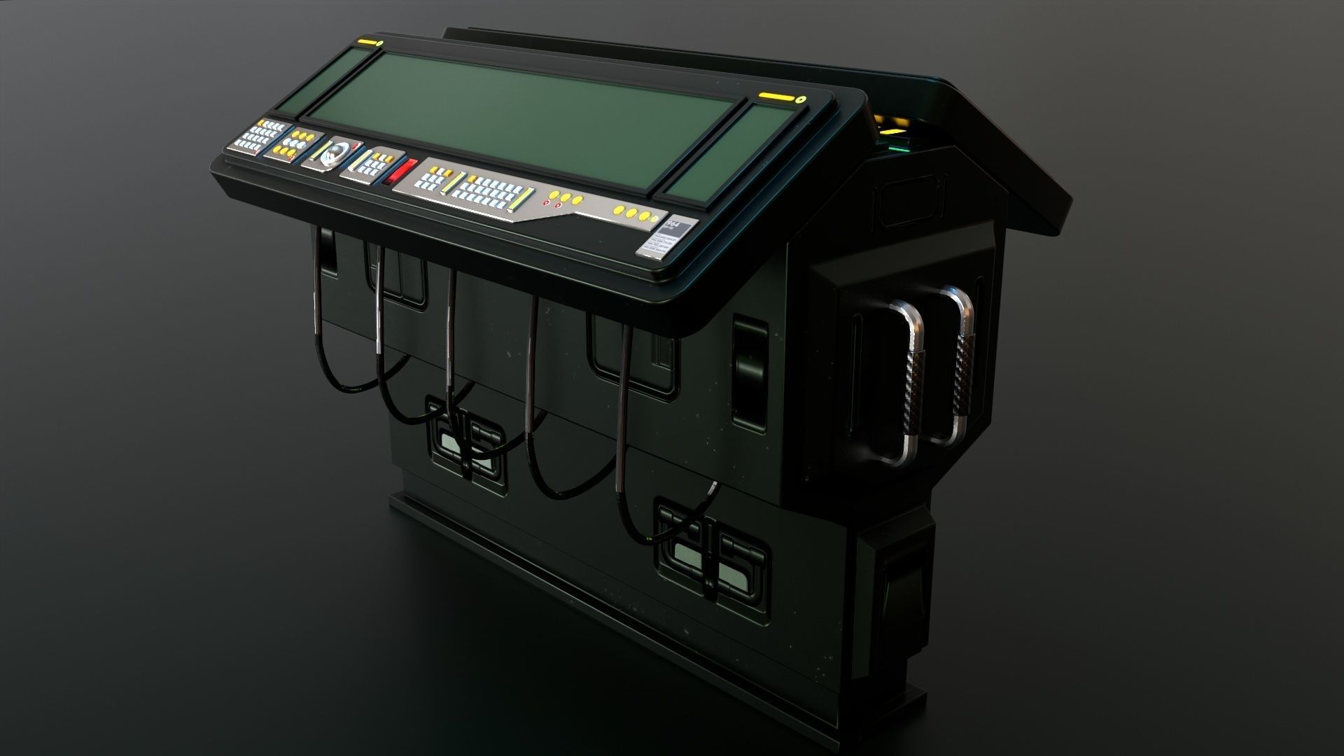 3D model Sci Fi Computer Terminal Command Bridge VR / AR / low-poly ...