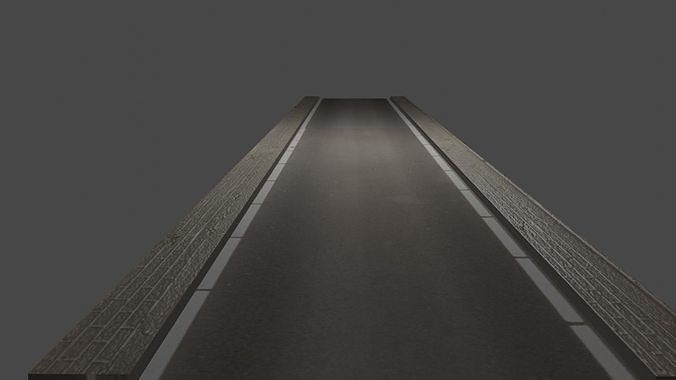 Realistic street road with no cars free VR / AR / low-poly 3D model ...