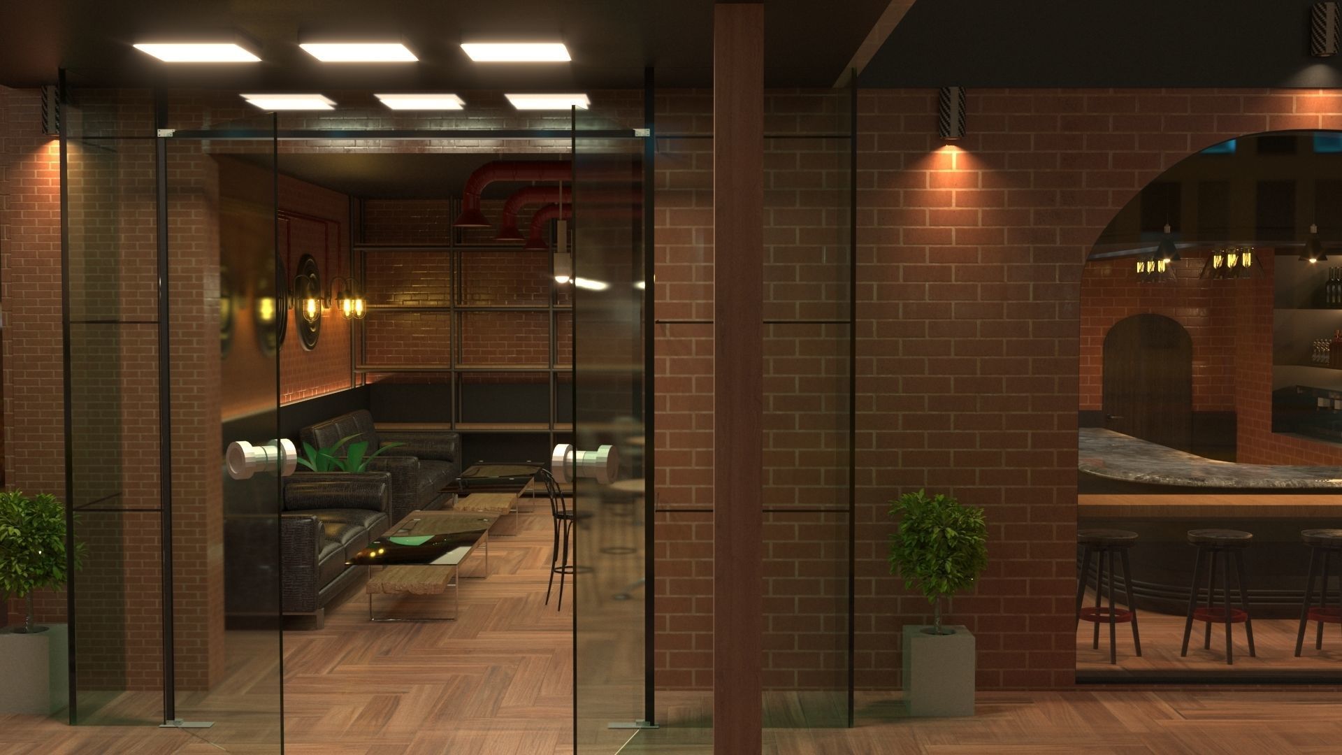 cafe 01 free 3D model | CGTrader