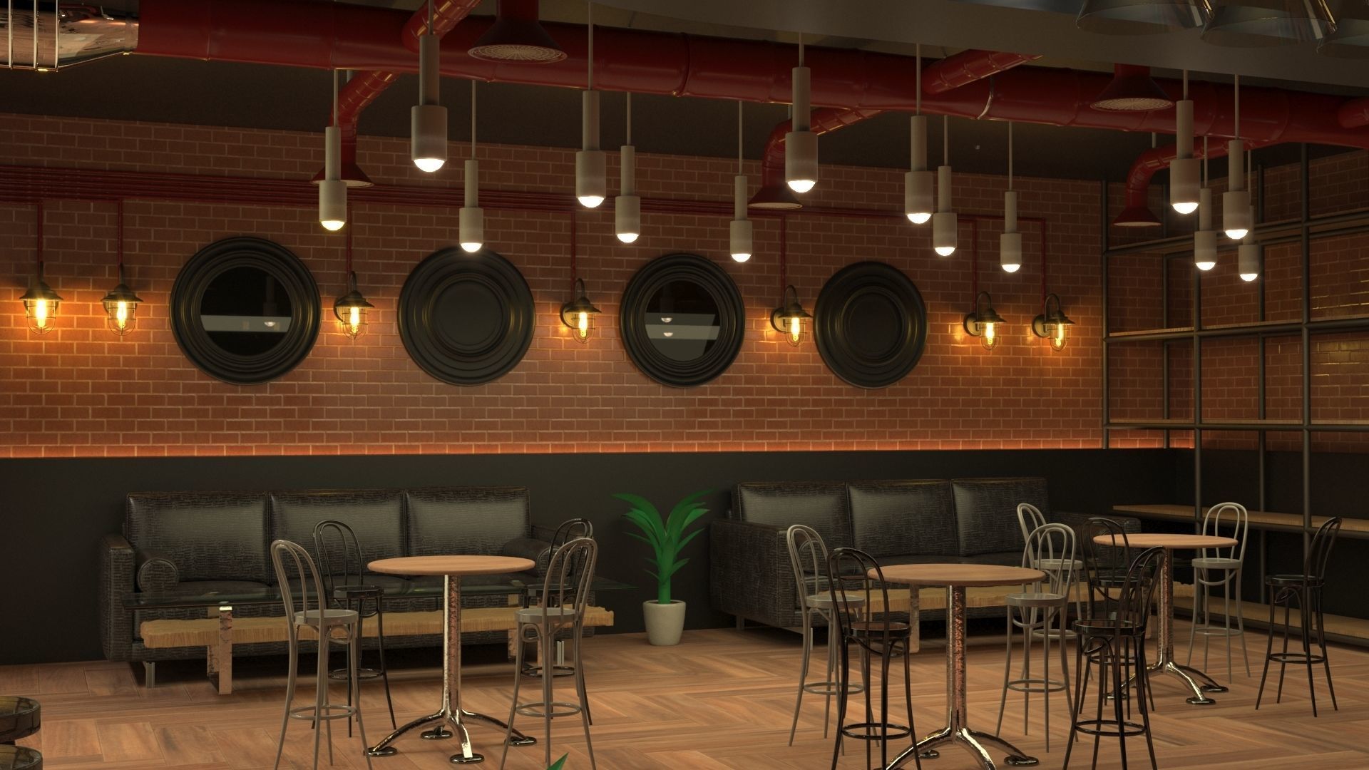 cafe 01 free 3D model | CGTrader