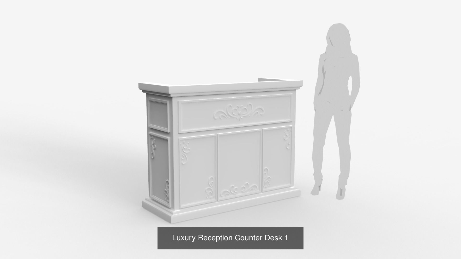Luxury Reception Counter Desks 3D Model Collection | CGTrader