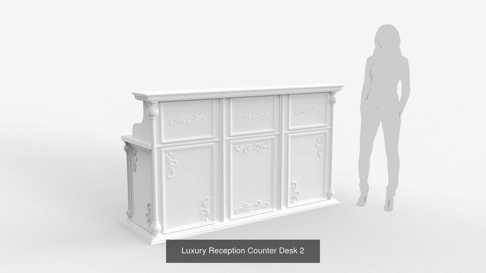 Luxury Reception Counter Desks 3D Model Collection | CGTrader
