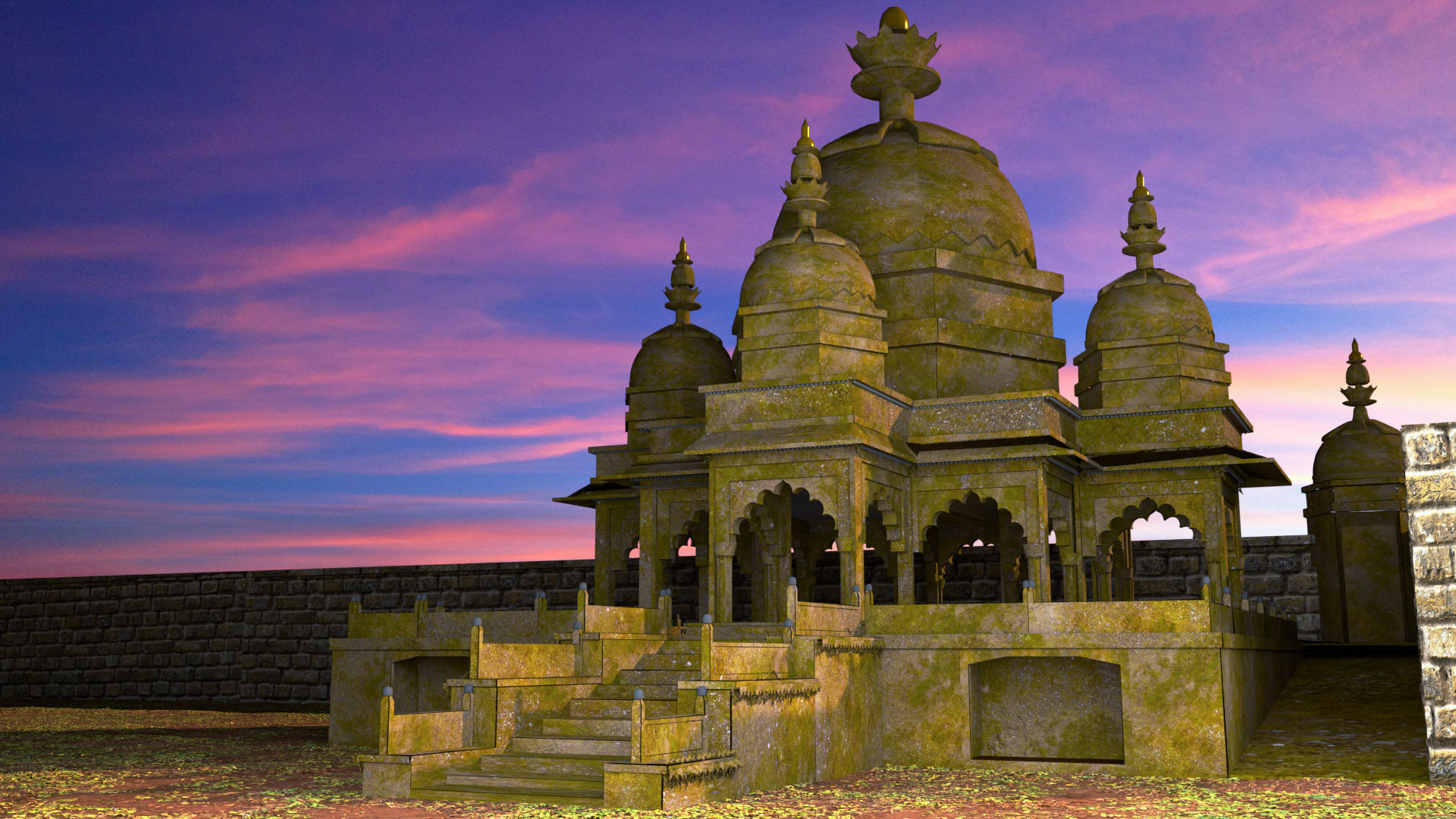 3D model old castel VR / AR / low-poly | CGTrader