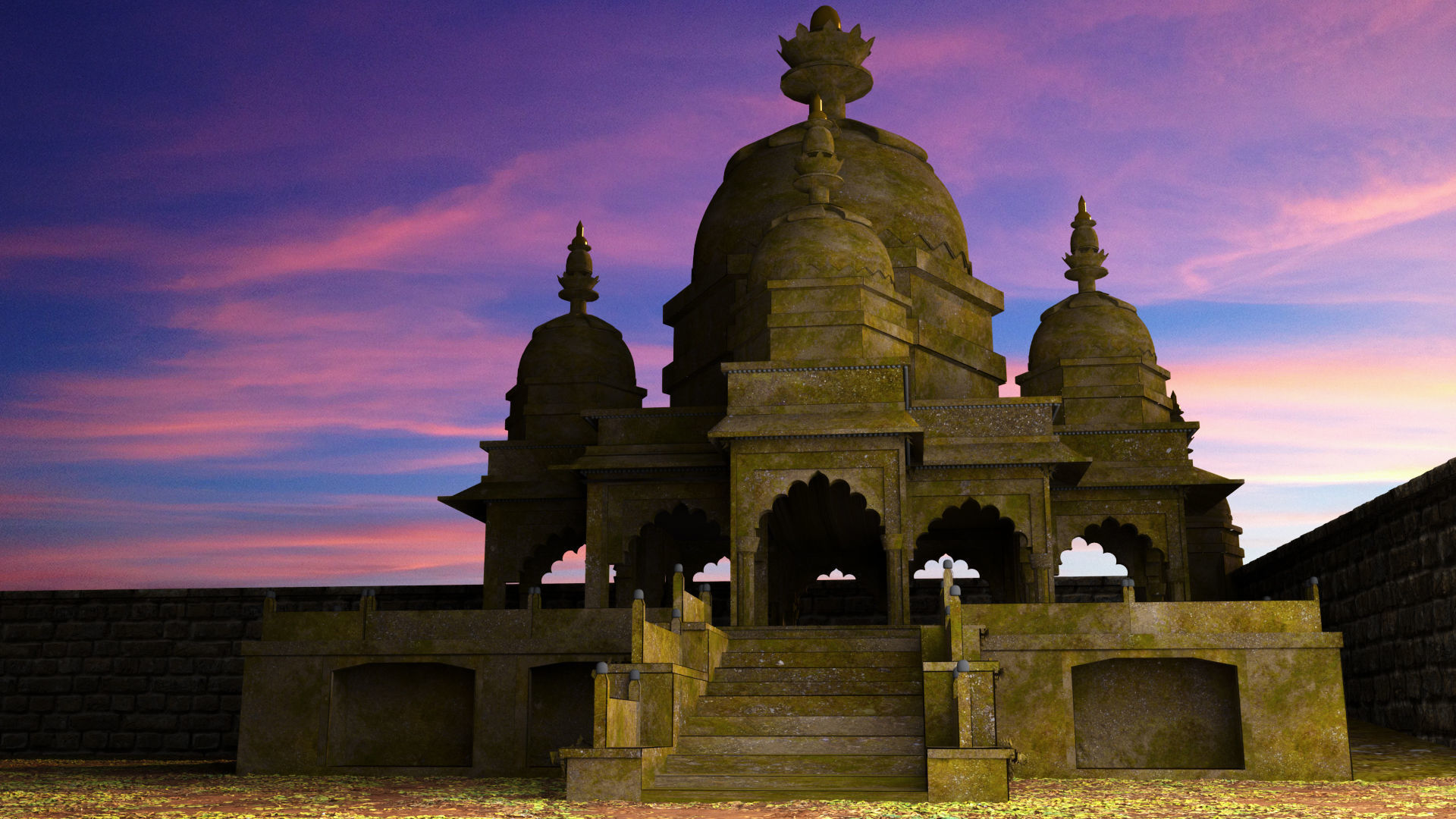 3D model old castel VR / AR / low-poly | CGTrader