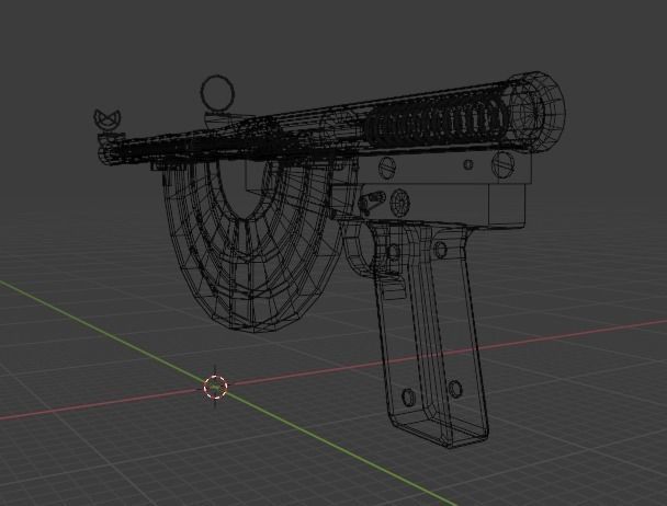 Prototype RSC Ribeyrolles SMG M1919 3D model | CGTrader