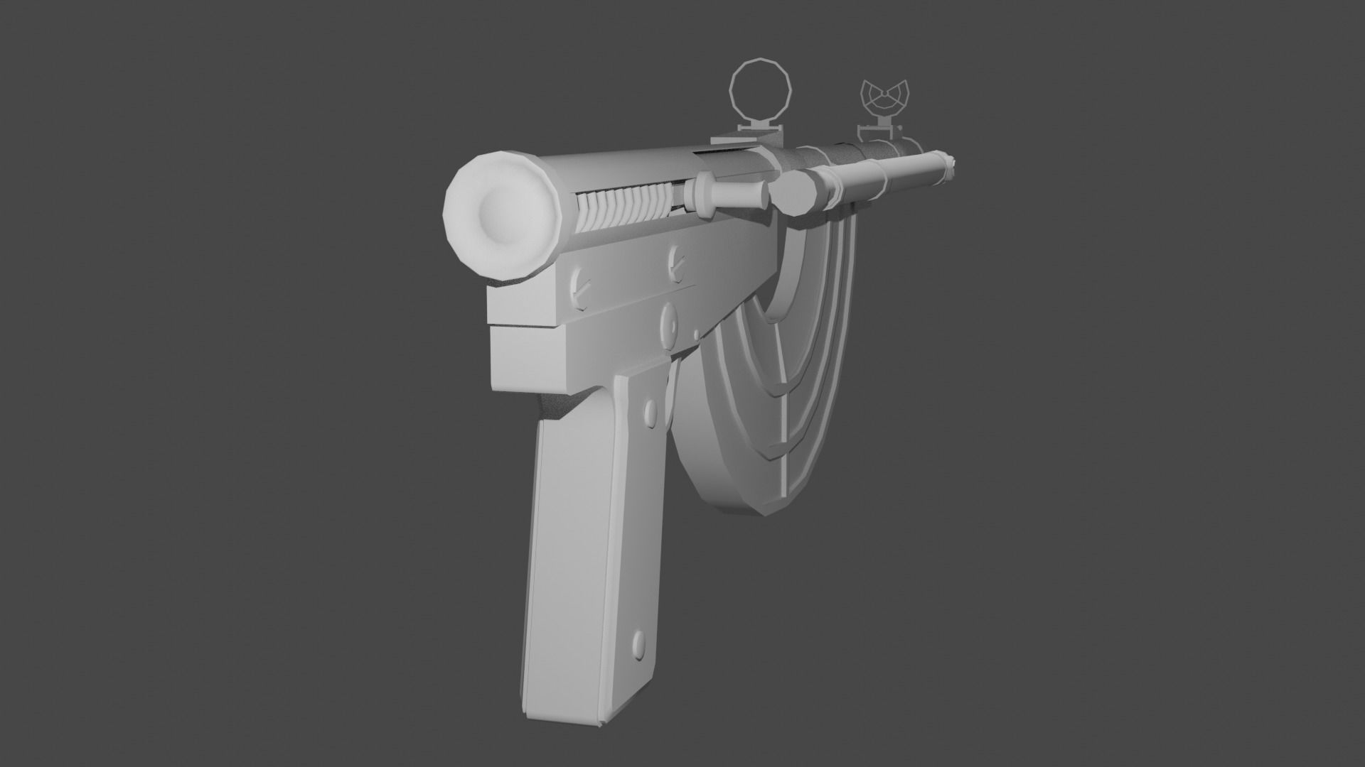 Prototype RSC Ribeyrolles SMG M1919 3D model | CGTrader