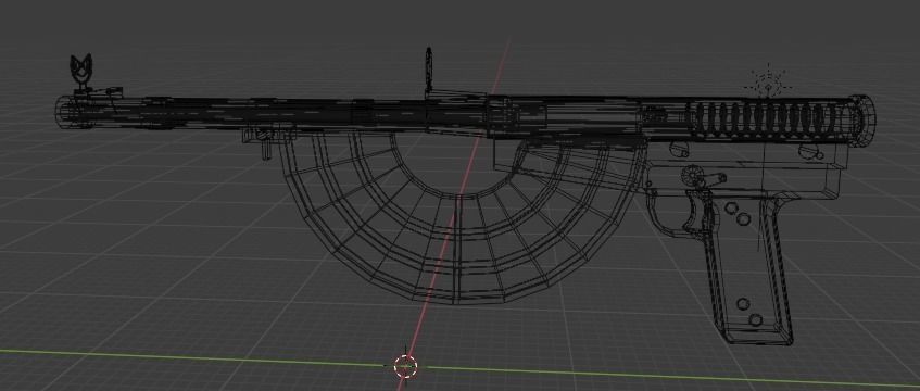 Prototype RSC Ribeyrolles SMG M1919 3D model | CGTrader