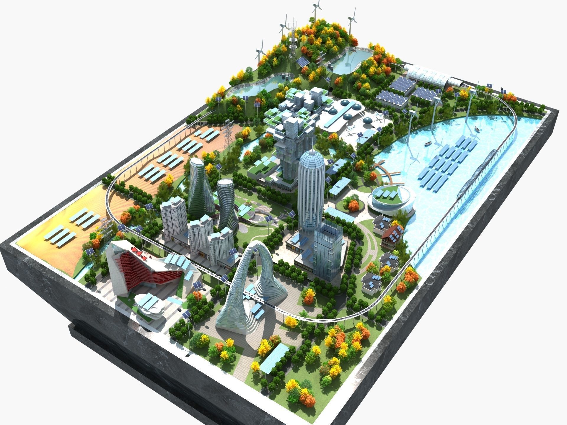 Sand Table of City 3D model | CGTrader