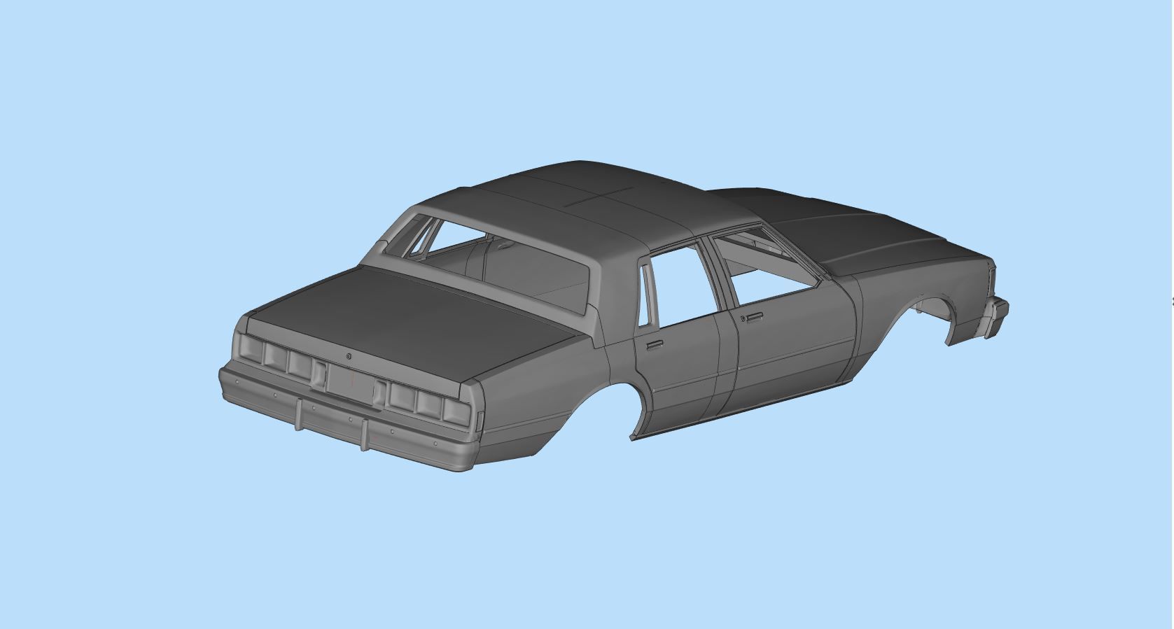 STL printable RC car Chevy Caprice Brougham LS 3D model 3D printable ...