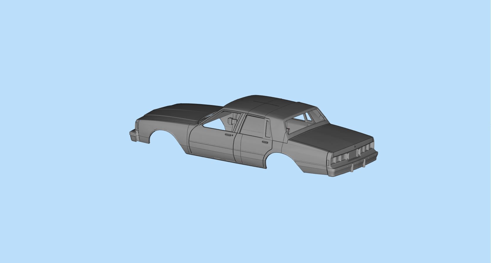 STL printable RC car Chevy Caprice Brougham LS 3D model 3D printable ...