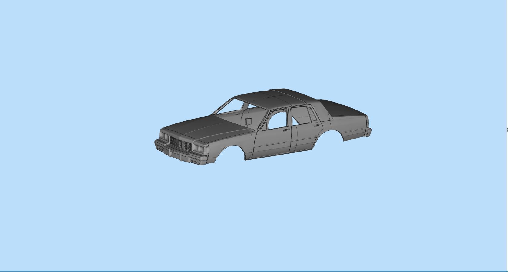 STL printable RC car Chevy Caprice Brougham LS 3D model 3D printable ...
