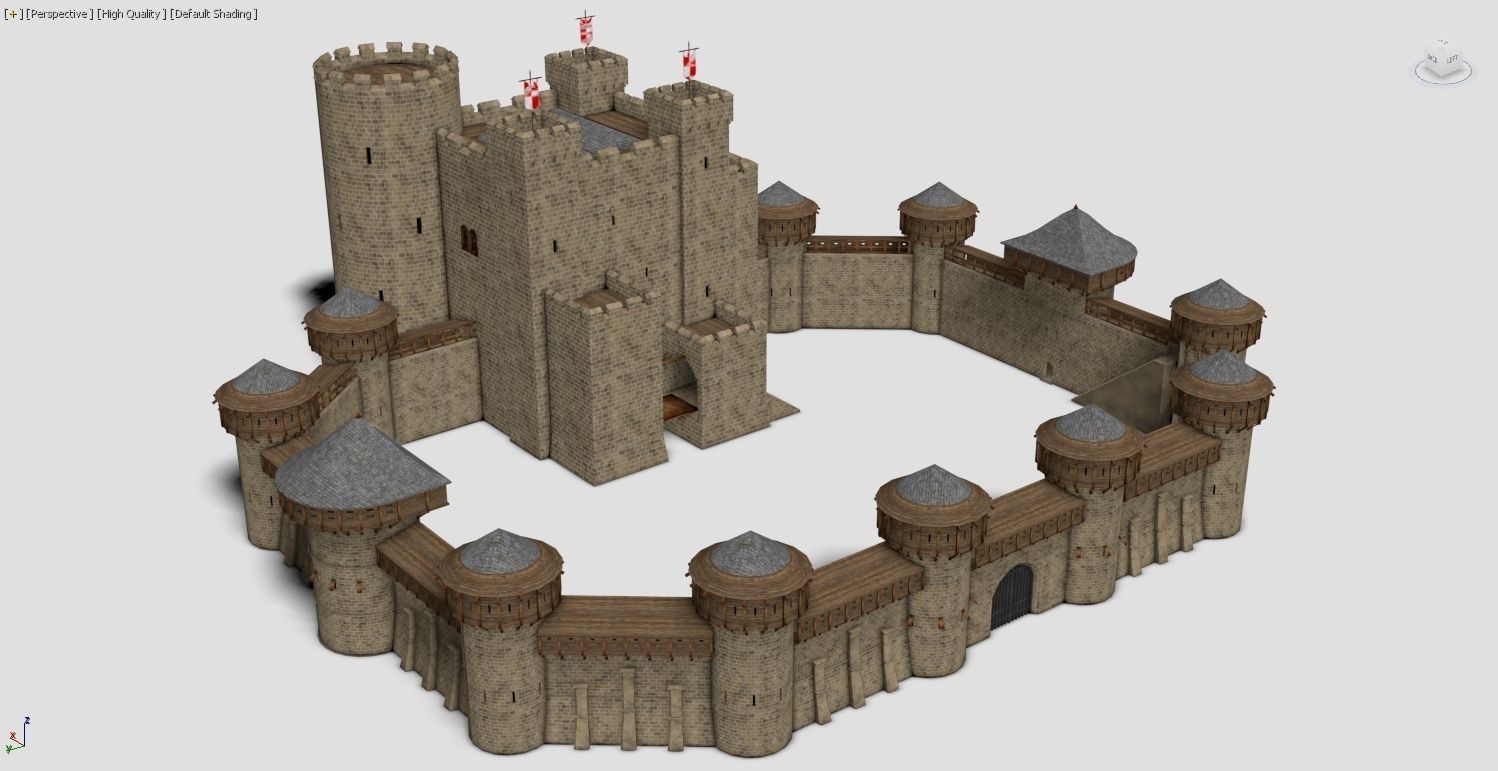 Medieval Castle Construction Set 3D model | CGTrader