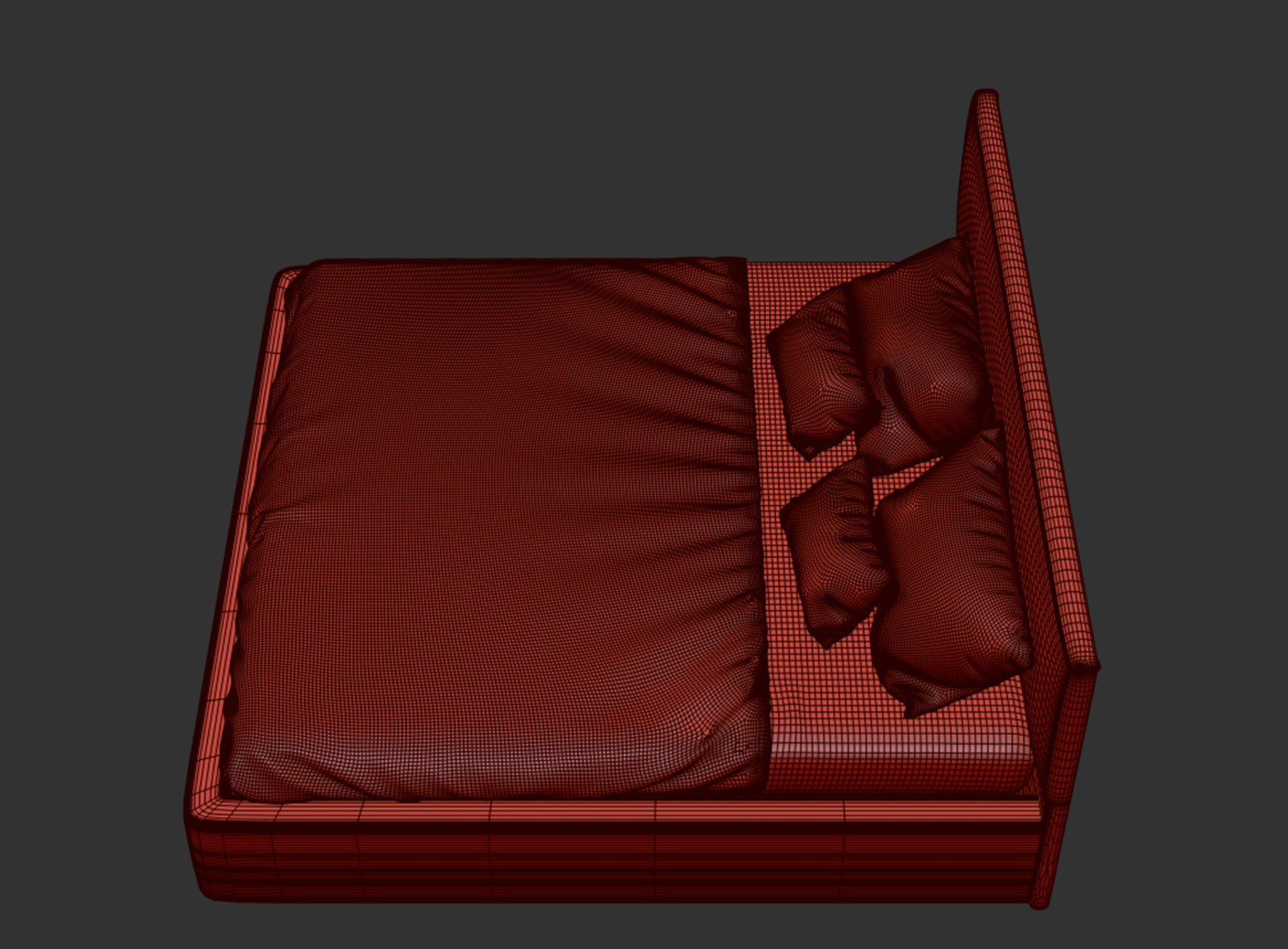 Double bed free 3D model | CGTrader