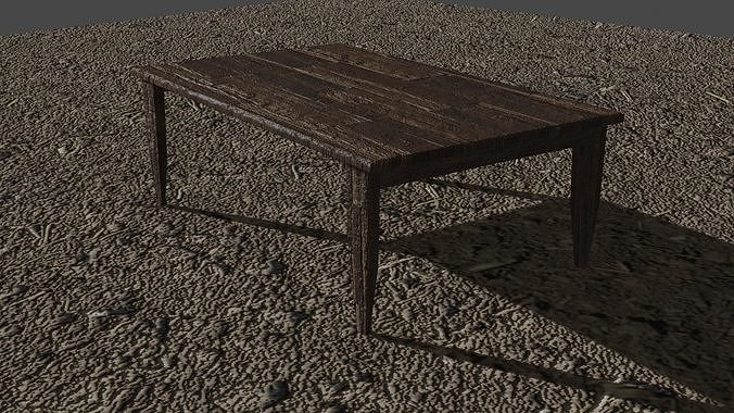 Realistic Wooden Table free VR / AR / low-poly 3D model | CGTrader