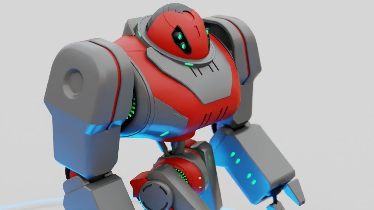 Gun robot rigged - animated character 3D model animated rigged | CGTrader
