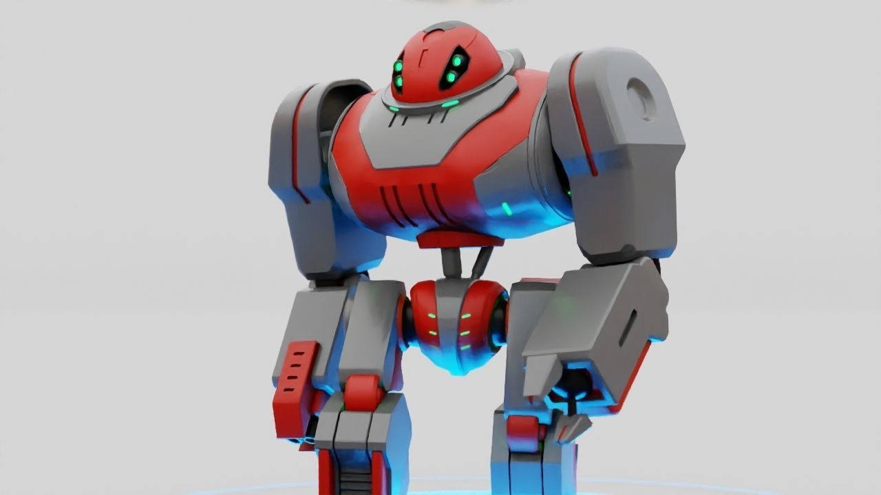 Gun robot rigged - animated character 3D model animated rigged | CGTrader