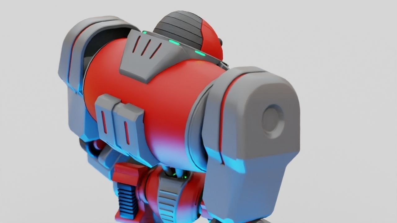 Gun robot rigged - animated character 3D model animated rigged | CGTrader