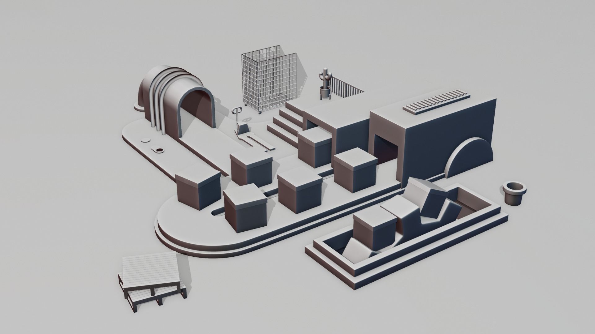 Box Packing Facility Art 3D model | CGTrader