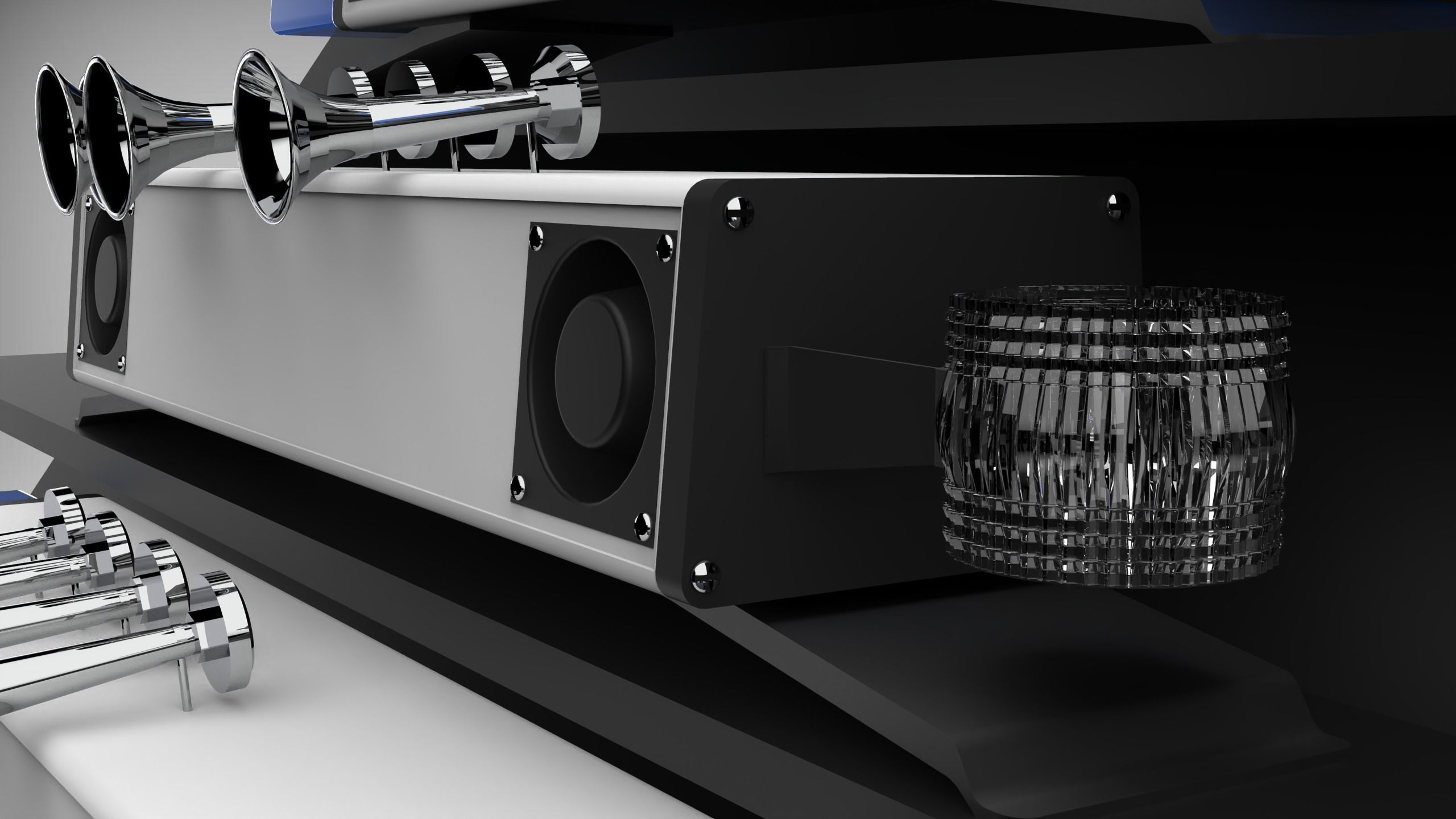 Haensch DBS3000 Xenon Lightbar Original Sizes 3D model | CGTrader